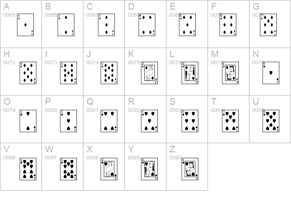 Playing Cards Font - FontZone.net
